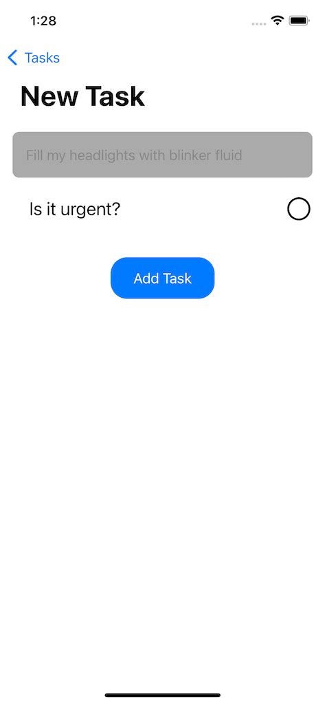 simple task checklist app made using swiftui