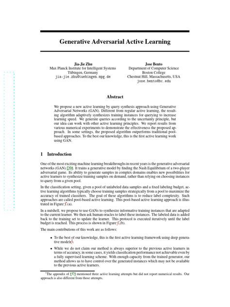Zhu And Bento 2017 Generative Adversarial Active Learning Pdf Support Vector Machine