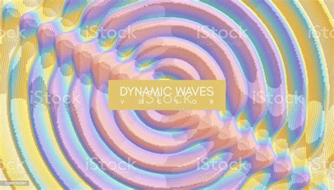 파급 효과와 3d 물결 모양의 배경 입자가 있는 벡터 그림입니다 물에 대한 스톡 벡터 아트 및 기타 이미지 물 0명 3차원 형태 Istock