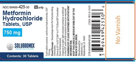 Fda Label For Metformin Hydrochloride Indications Usage And Precautions