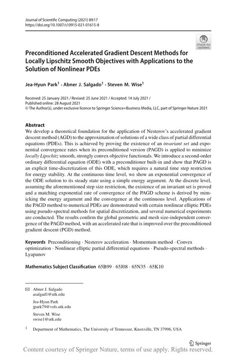 Preconditioned Accelerated Gradient Descent Methods For Locally