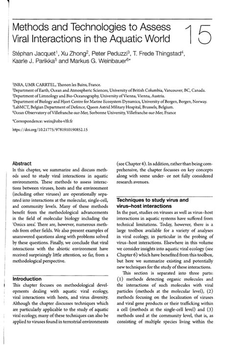 Pdf Methods And Technologies To Assess Viral Interactions In The