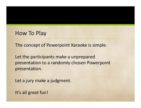 Ppt Karaoke Game