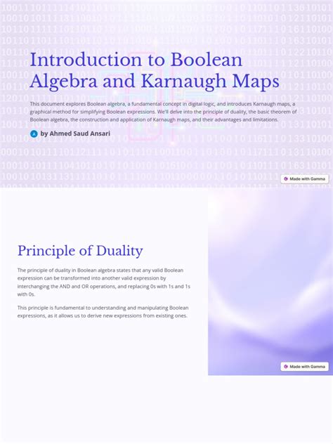 Introduction To Boolean Algebra And Karnaugh Maps Pdf
