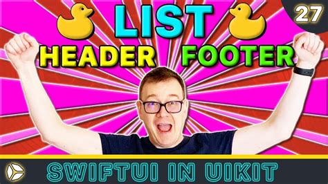 List In Swift Custom Header And Footer Youtube