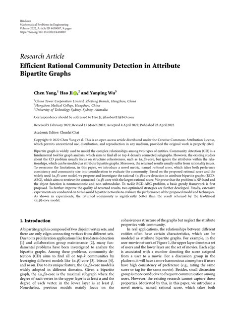Pdf Efficient Rational Community Detection In Attribute Bipartite Graphs