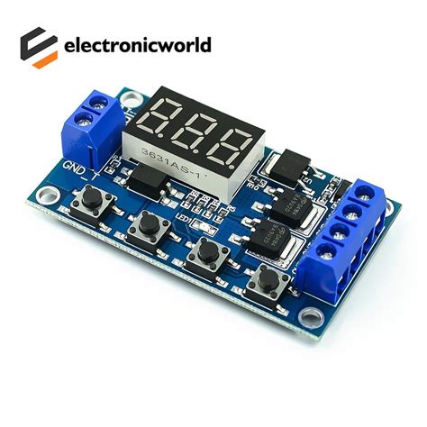 1 10pcs Dc12v 24v Dual Mos Led Digital Time Delay Relay Trigger Cycle Timer Delay Switch Circuit