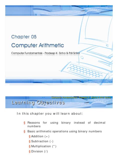 Chapter 05 Computer Arithmetic Pdf Download Free Pdf Division Mathematics Subtraction