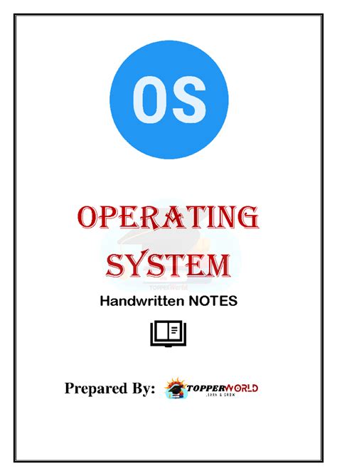 Operating System Handwritten Notes Computer Science And Engineering Operating System