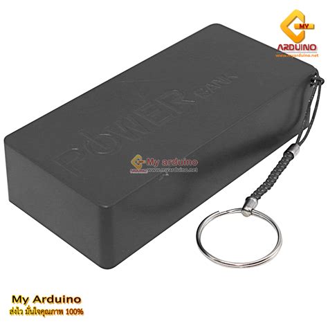 Power Bank แหล่งจ่ายไฟสำหรับ Arduino Esp8266 ชาร์จไฟผ่าน Usb ถ่าน 18650 2 ก้อน สีดำ ขาย