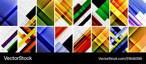 Set Of Low Poly Triangles Poster Geometric Vector Image