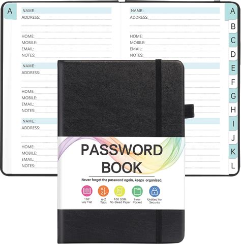Password Book With Alphabetical Tabs Password Keeper With