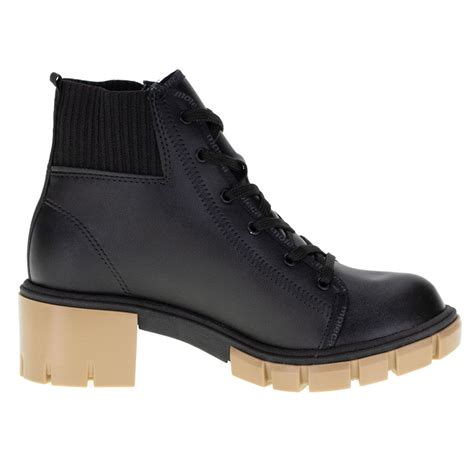 Bota Feminina Coturno Moleca 5338103 Pretobege Clovis Calçados