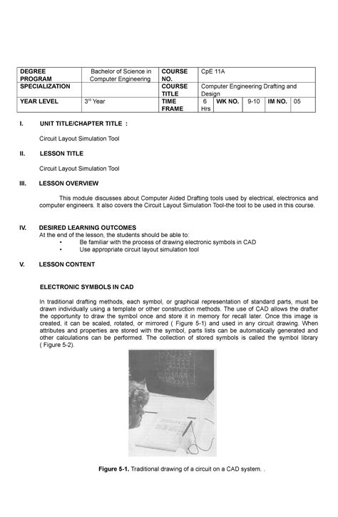 Module CEDD 5 COMPUTER DRAFTING NOTES DEGREE PROGRAM Bachelor Of Science In Computer
