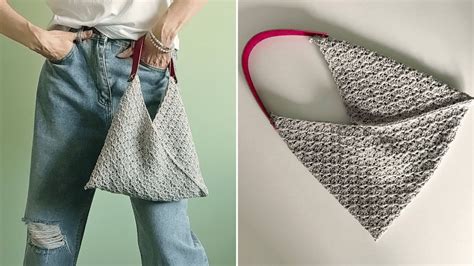 Можно связать за 1 день Очень простая сумка крючком из прямоугольника Ажурная сумка для