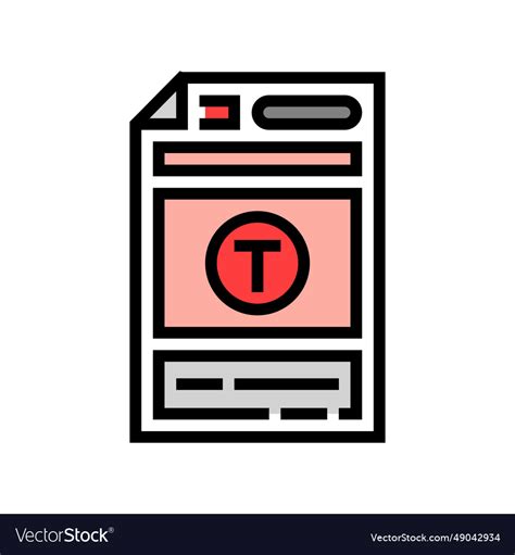 Document Templates Technical Writer Color Icon Vector Image