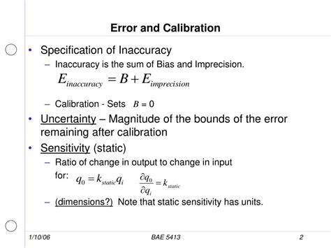 Ppt Error And Calibration Powerpoint Presentation Free Download Id3102898