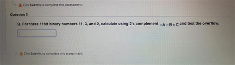 Solved Click Submit To Complete This Assessment Question 3