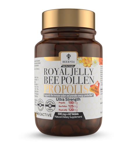 Beeandyou Ultra Potency Royal Jelly Propolis Bee Pollen Tablets