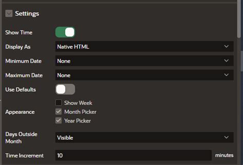 display issue with date and time picker oracle forums