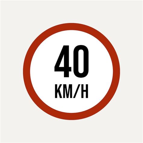 Premium Vector | Road signs in traffic 40 km