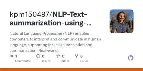 Github Kpm150497nlp Text Summarization Using Power Of Pyspark Natural Language Processing