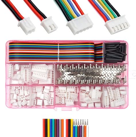Xh 2 54mm Connectors Pin Header And Ribbon Cables Wires Kit Compatible With Jst Xh