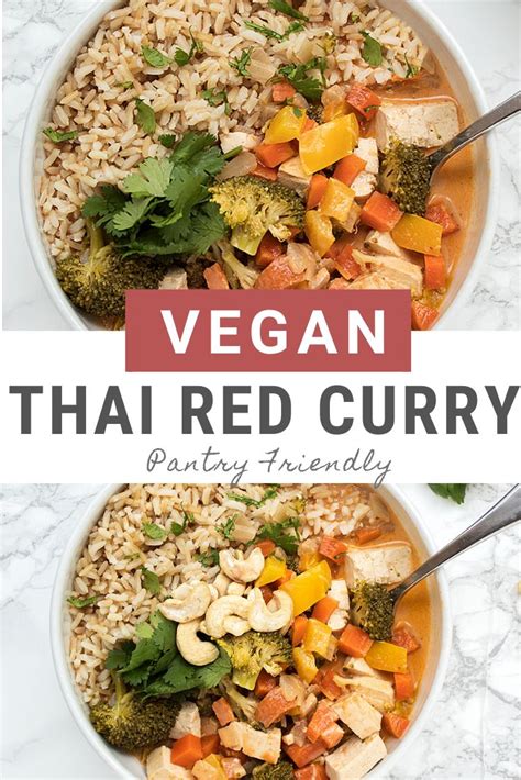 Vegan Thai Red Curry 5 Ingredient Peanut Curry Sauce Recipe Curry