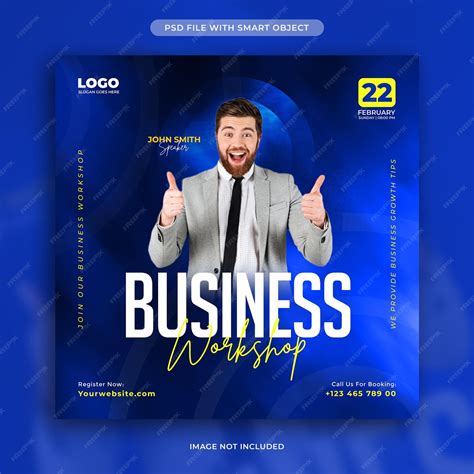 디지털 마케팅 비즈니스 웨비나 소셜 미디어 포스트 템플릿 무료 Psd 파일