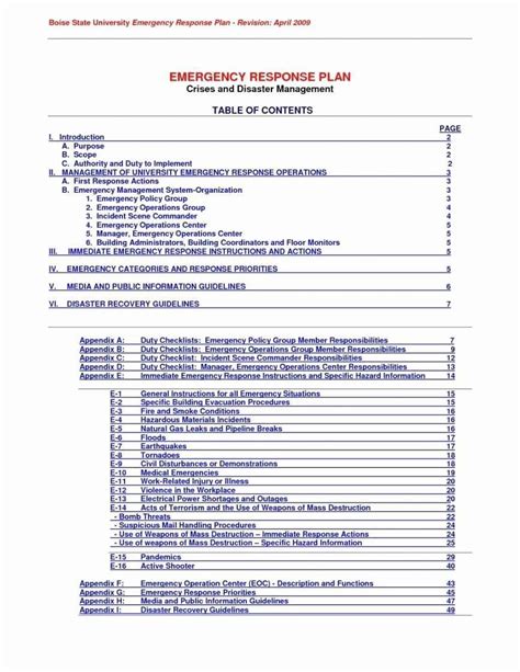 Fire Department Pre Plan Template
