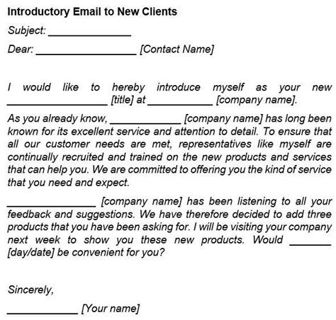 Professional Introduction Email To New Clients Templates And Samples