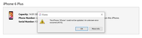Solved Fixing Apple ITunes Error Code 4010 On Updating IPhone Software Experts Exchange