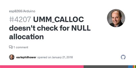 Ummcalloc Doesnt Check For Null Allocation · Issue 4207 · Esp8266
