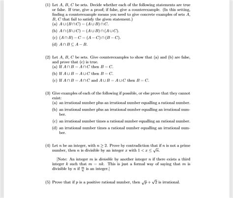 Solved Let A B C Be Sets Decide Whether Each Of The Chegg