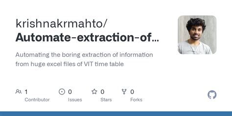 Github Krishnakrmahtoautomate Extraction Of Information From Excel