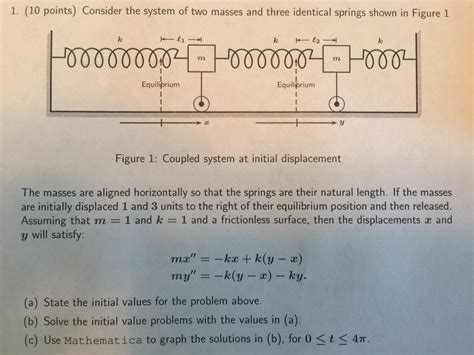 1 10 Points Consider The System Of Two Masses And