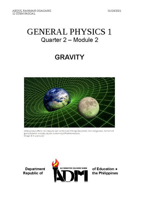 General Physics 1 12 Q2 Mod2 Gravity Version 2 Abdul Rahman Ogagang