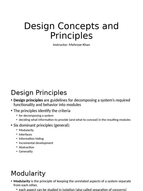 14 Design Concepts And Principles Pdf Modular Programming Interface Computing