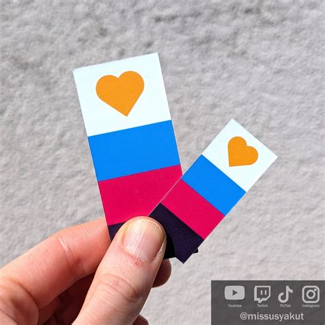 Cute Polyamorous Lgbtqia Pride Flag Sticker Waterproof Vinyl Sticker