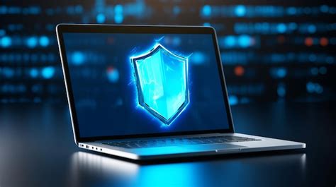 Cyber Security Data Protection Cyberattacks Concept On Blue Background Database Security