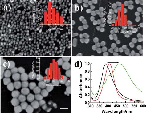 Sem Images And Corresponding Size Distributions Of Agnps The Average Download Scientific
