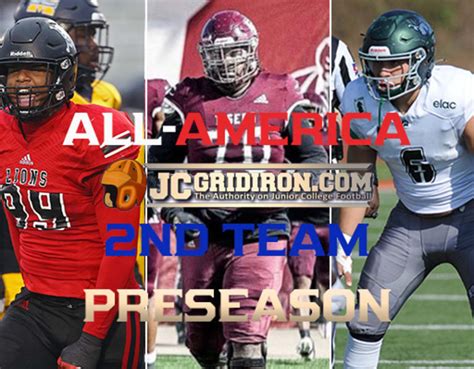 The Preseason All America 2nd Team Jcgridiron Juco Football Football