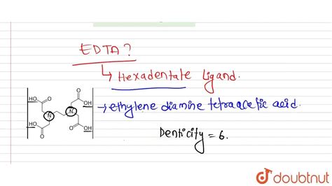 Odia Fill In The Blanks EDTA Is A Ligand