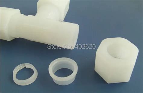 5pcs Lots Free Shipping PVDF Compression Fittings PVDF Material Pipe Fittings 6mm Hoses Tee