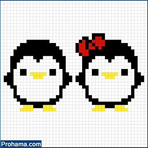 Penguin Pixel Art Cute Easy Pixel Art