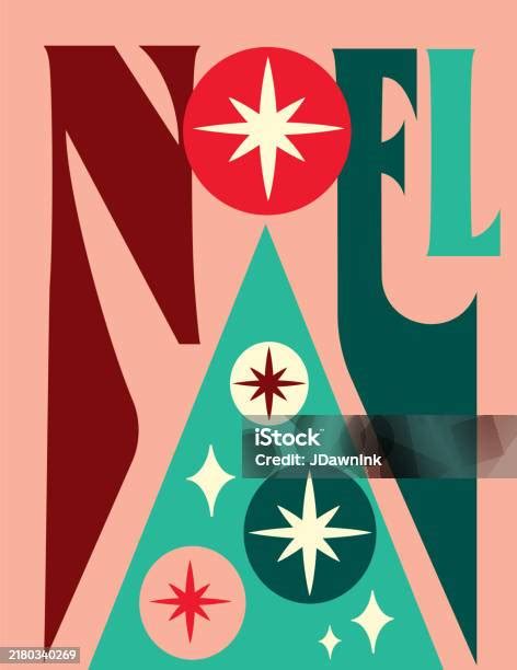 노엘 크리스마스 휴일 인사말 디자인 템플릿 축제 크리스마스 트리 디자인 요소 및 타이포그래피 디자인 12월에 대한 스톡 벡터