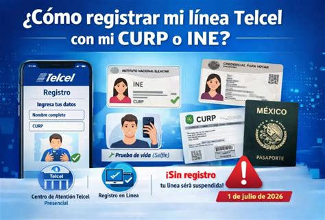 ¿cómo Registro Mi Línea Telefónica Telcel Con Mi Curp O Ine