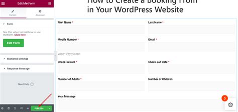 How To Create Booking Form In Wordpress Website Wpmet