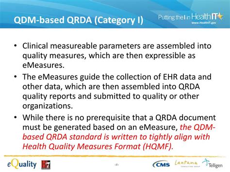 ppt quality reporting document architecture qrda overview