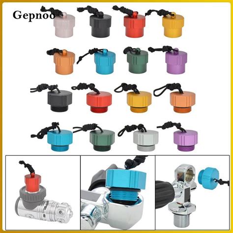 Gepnoo Diving Equipment Dust Cap For Din Tank Valve Cover With Rope